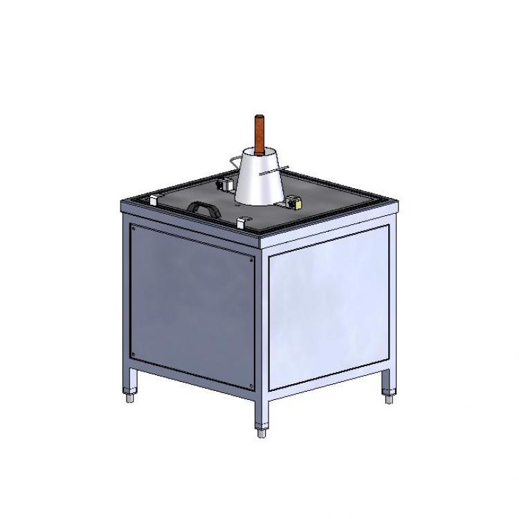 Laboratory worktable with built-in flow table | testing.de